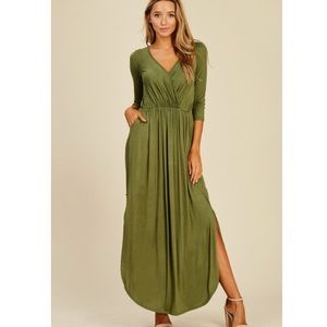 Dresses | Last One Avocado Green Pleated Dress | Poshmark